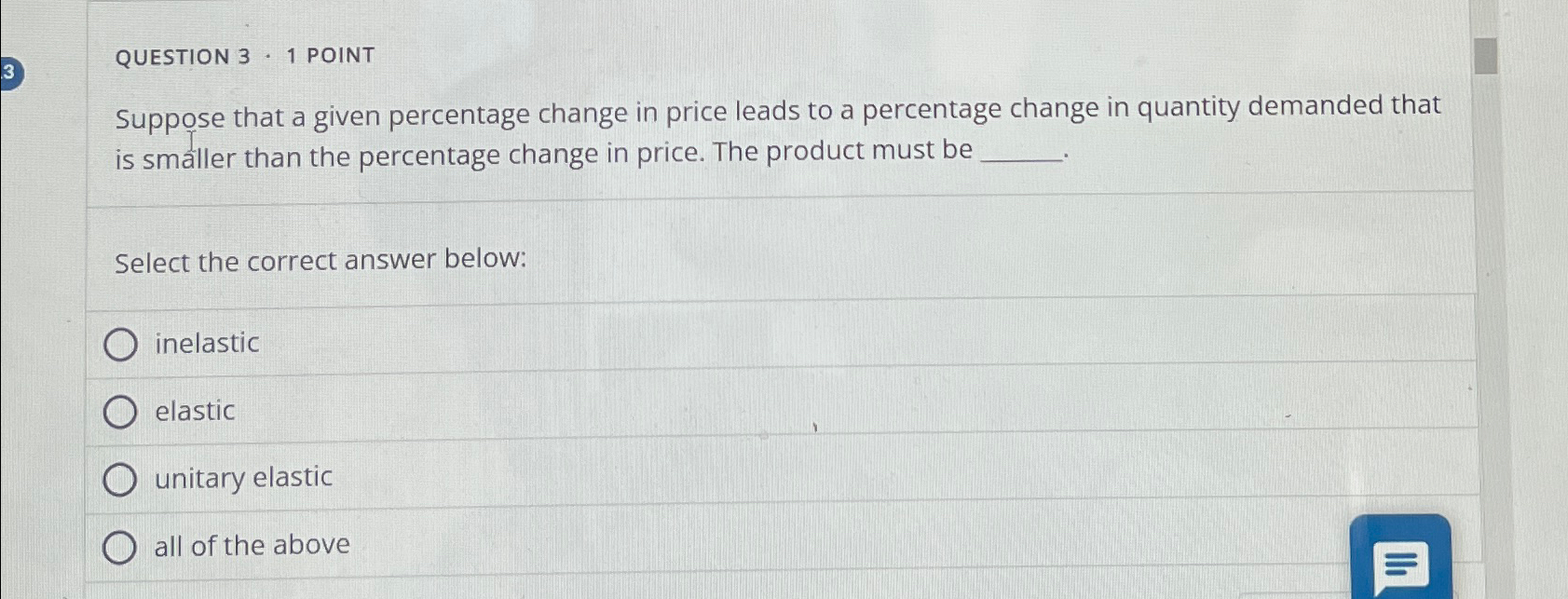 Solved QUESTION 3*1 POINTSuppose that a given percentage | Chegg.com Solved QUESTION 3*1 POINTSuppose that a given percentage | Chegg.com