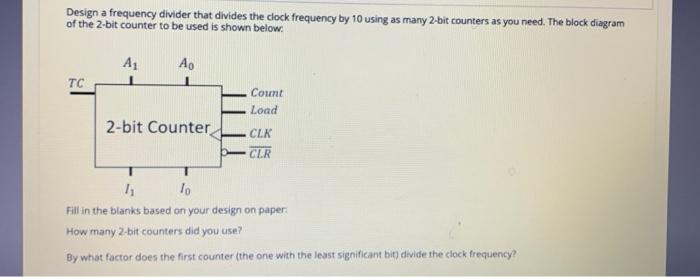 Solved Design a frequency divider that divides the clock | Chegg.com