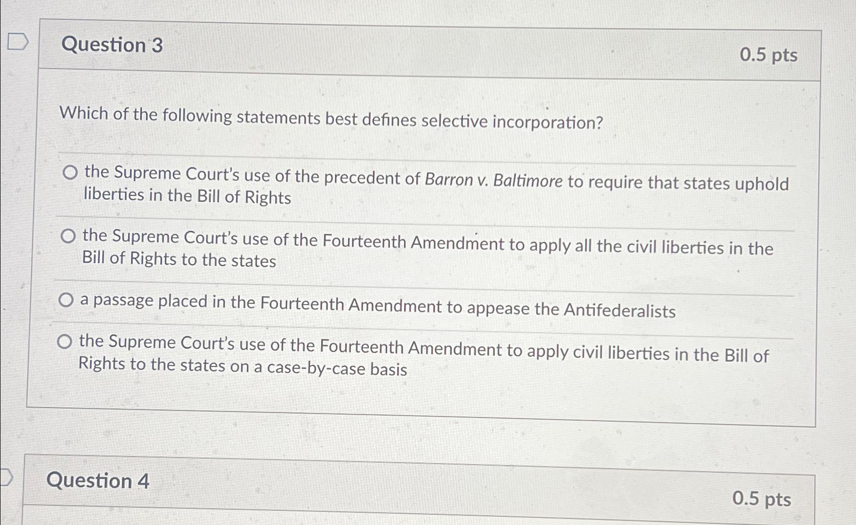 Solved Question 30.5ptsWhich of the following statements | Chegg.com