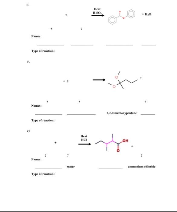 Solved Part IV Reactions ( 30 pts) Fill in the missing | Chegg.com