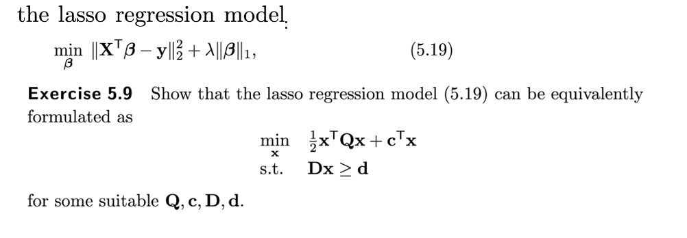 Solved the lasso regression | Chegg.com