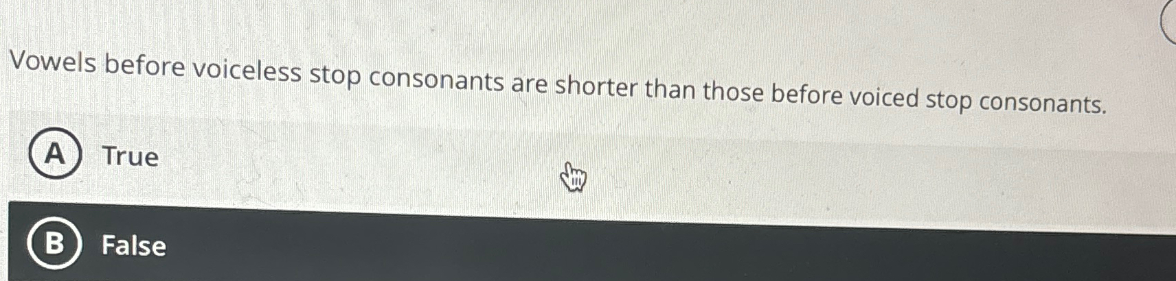 Solved Vowels Before Voiceless Stop Consonants Are Shorter 