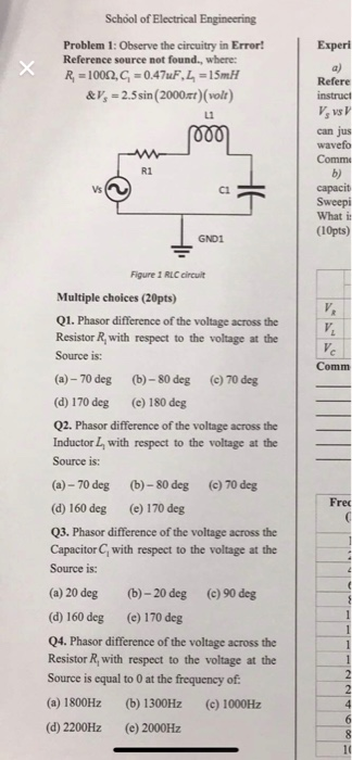 Solved School of Electrical Engineering Problem 1: Observe | Chegg.com