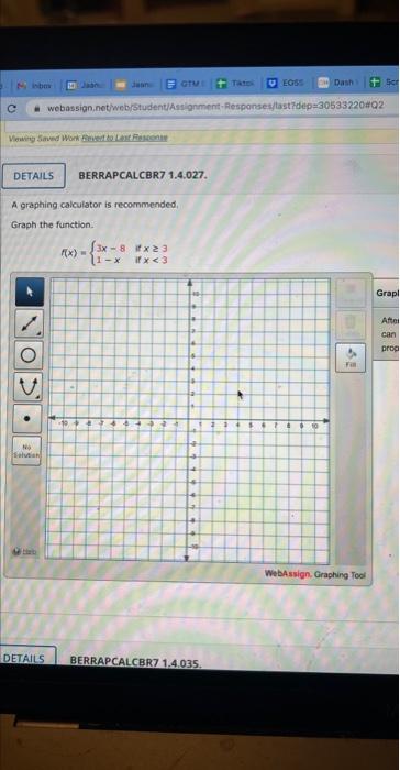 Solved A graphing calculator is recommended, Graph the | Chegg.com