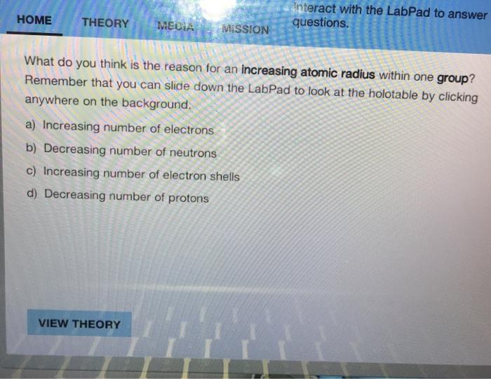 Solved HOME THEORY interact with the LabPad to answer | Chegg.com