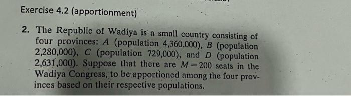 Solved 24. Find the apportionment under Jefferson's method | Chegg.com