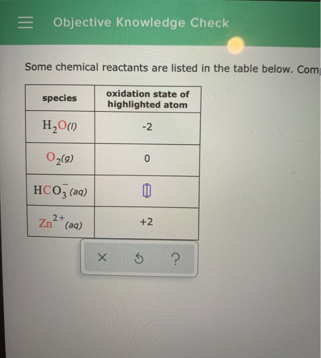 Solved = Objective Knowledge Check Some chemical reactants | Chegg.com