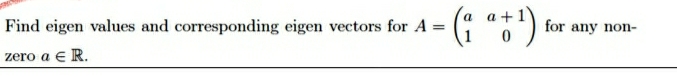 Solved Find eigen values and corresponding eigen vectors for | Chegg.com