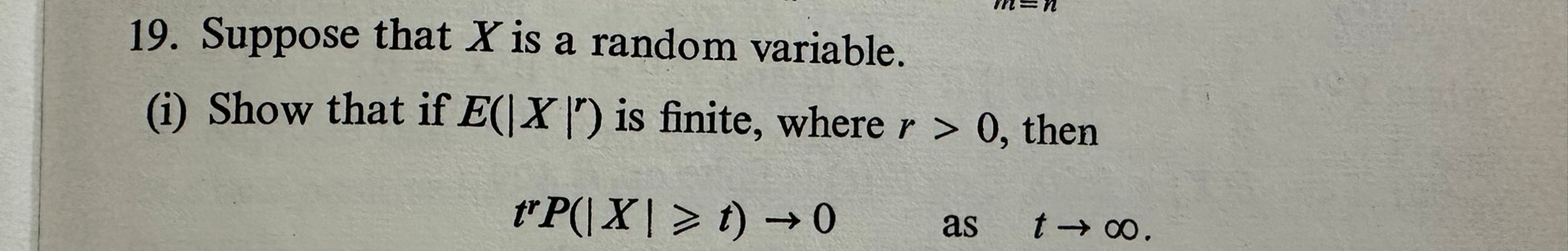 Solved Suppose that x ﻿is a random variable.(i) ﻿Show that | Chegg.com