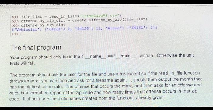Solved - Use dictionaries - Previous skills in reading data | Chegg.com