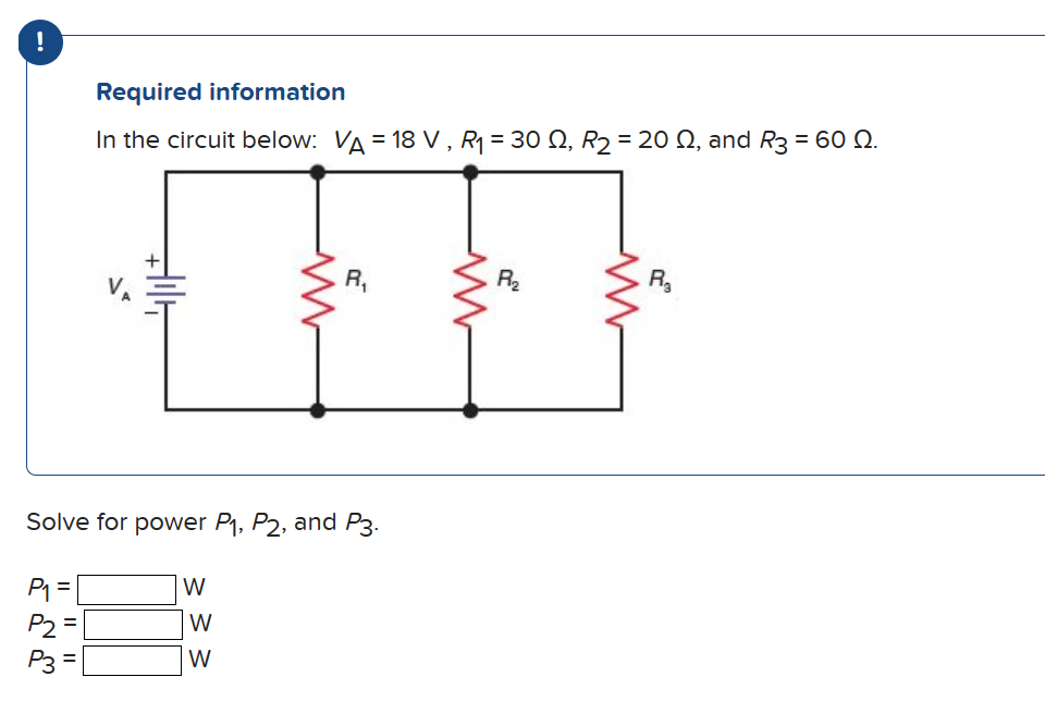 Solved Required informationIn the circuit below: | Chegg.com