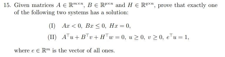 Solved Given matrices AinRm×n,BinRp×n ﻿and HinRq×n, ﻿prove | Chegg.com