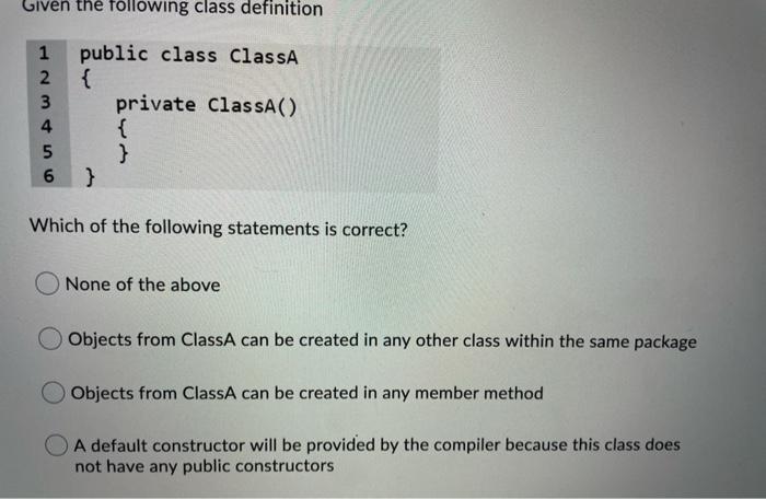 Solved Given the following class definition Hm + public | Chegg.com