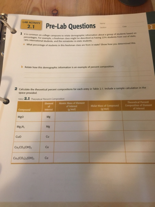 Solved Pre-Lab Questions 1 it is common on college campuses | Chegg.com