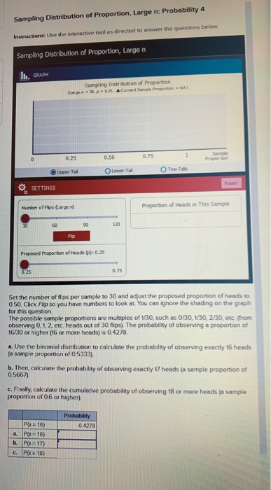 Solved Sampling Distribution of Proportion, Large n: | Chegg.com