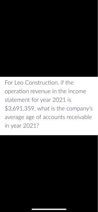 Solved Given the following Balance Sheets for Leo | Chegg.com