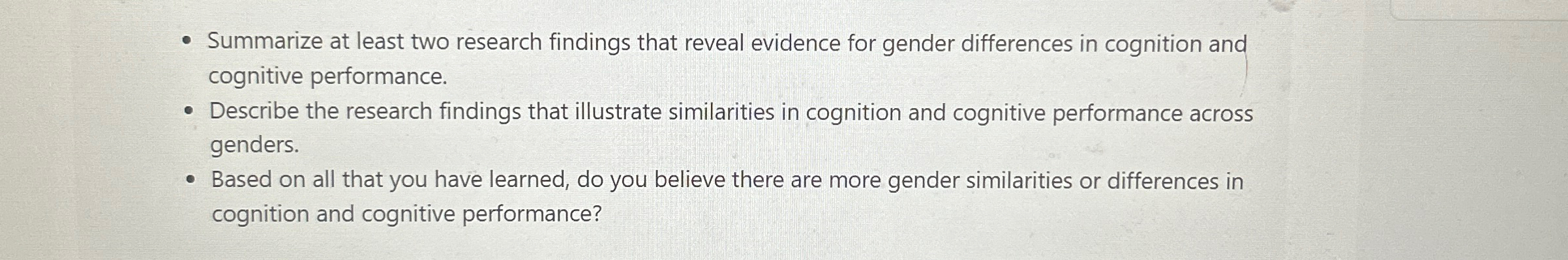 Solved Summarize at least two research findings that reveal | Chegg.com
