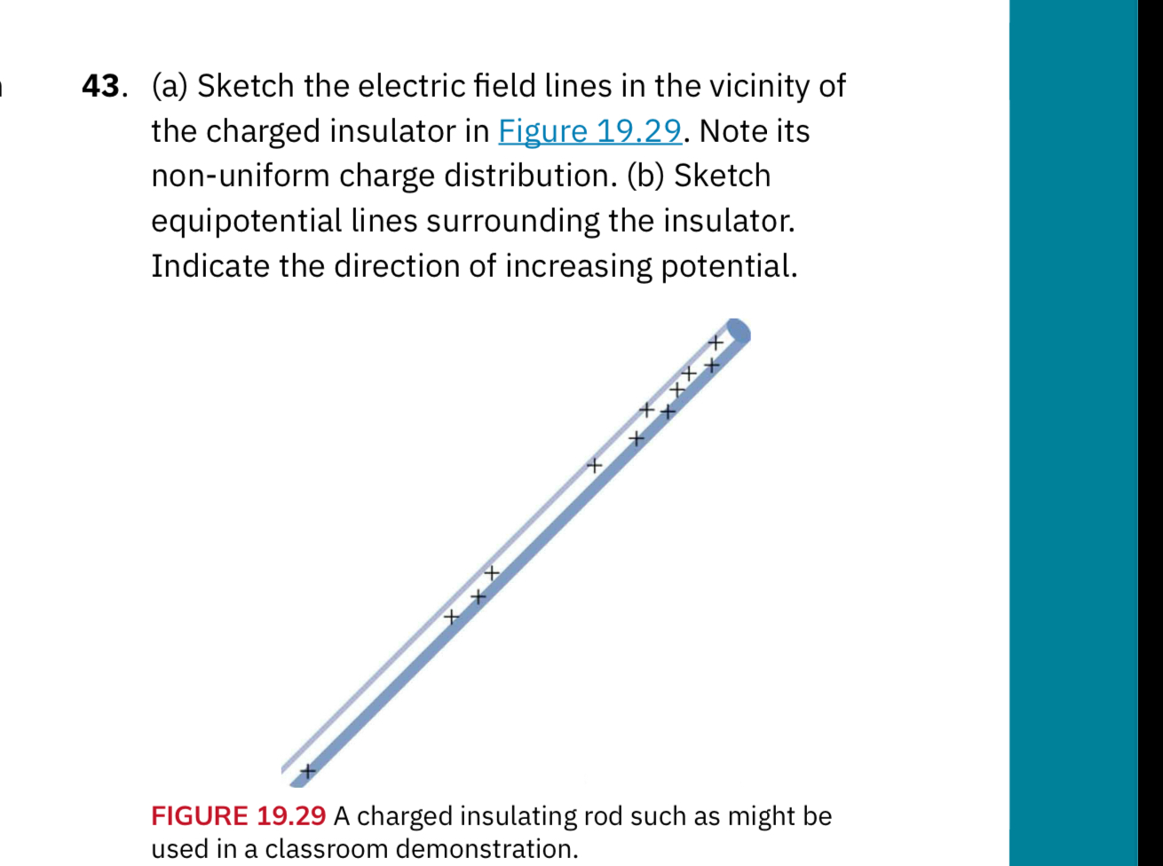 Solved (a) ﻿Sketch the electric field lines in the vicinity | Chegg.com
