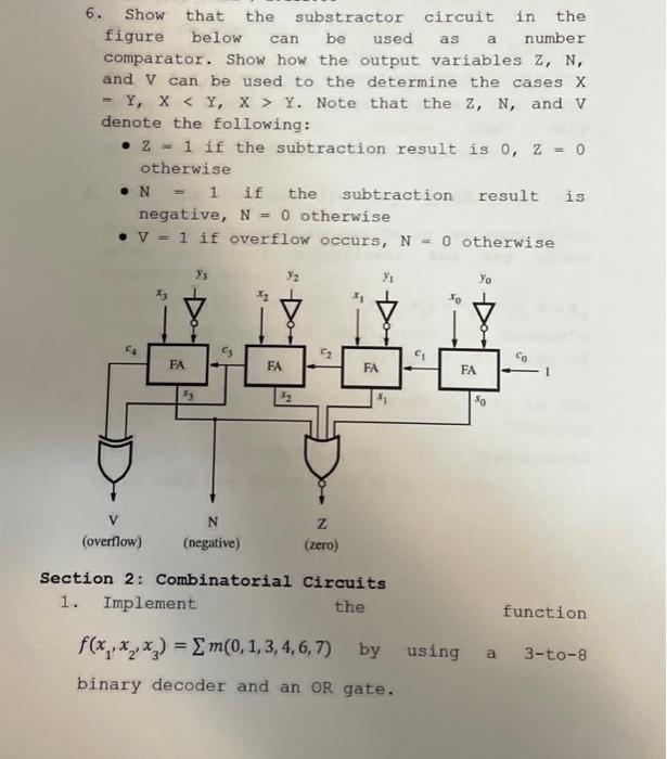 6 Show That The Substractor Circuit In The Figure