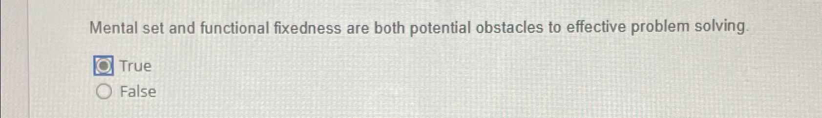 Solved Mental set and functional fixedness are both | Chegg.com