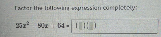 Solved Factor the following expression | Chegg.com