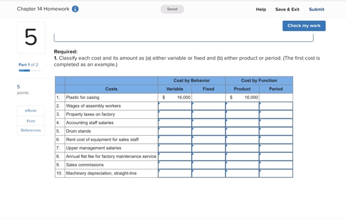 Solved Chapter 14 Homework Help Save & Exit Submit Check my | Chegg.com