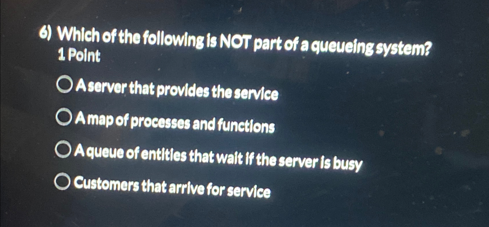 Solved Which of the following is NOT part of a queueing | Chegg.com