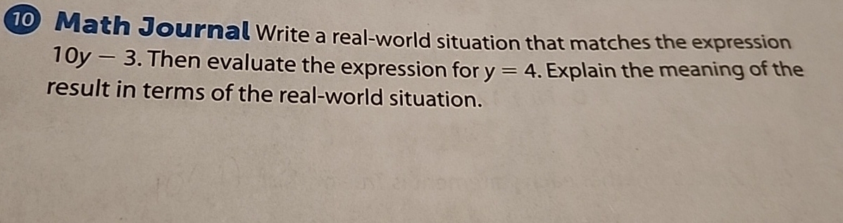 Solved (10) ﻿Math Journal Write a real-world situation that | Chegg.com