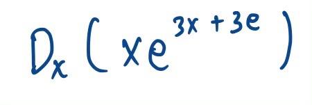 Solved Dx(xe3x+3e)Dx(xe3x+3e) | Chegg.com