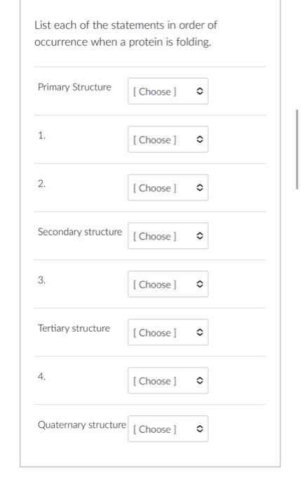 Solved List each of the statements in order of occurrence | Chegg.com