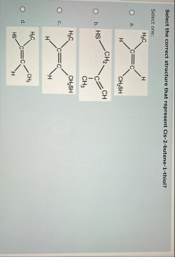 Solved Select the correct structure that represent | Chegg.com