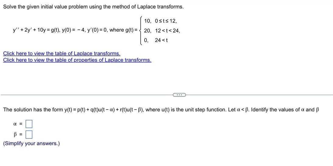 Solve the given initial value problem using the | Chegg.com