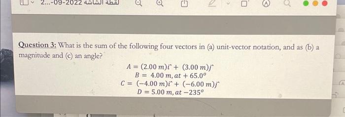 Solved Question 3: What is the sum of the following four | Chegg.com