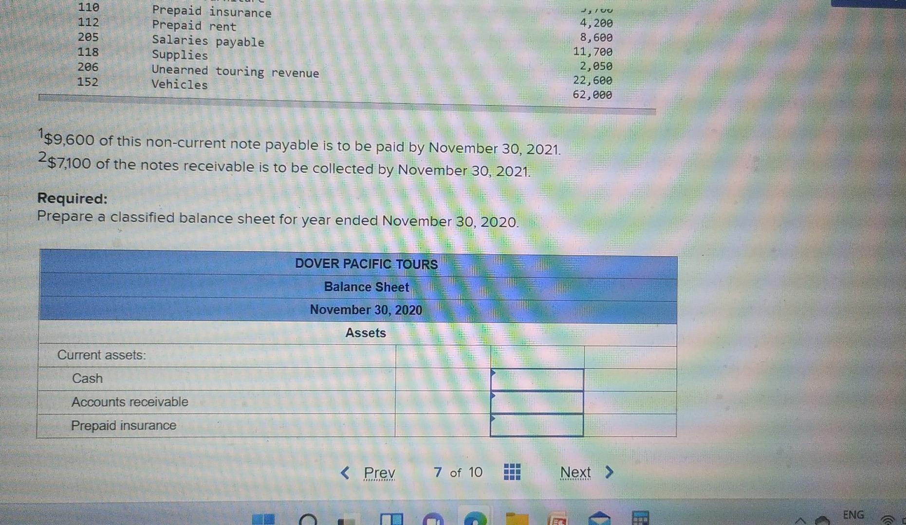 Solved Check my work A partial alphabetized list of adjusted | Chegg.com