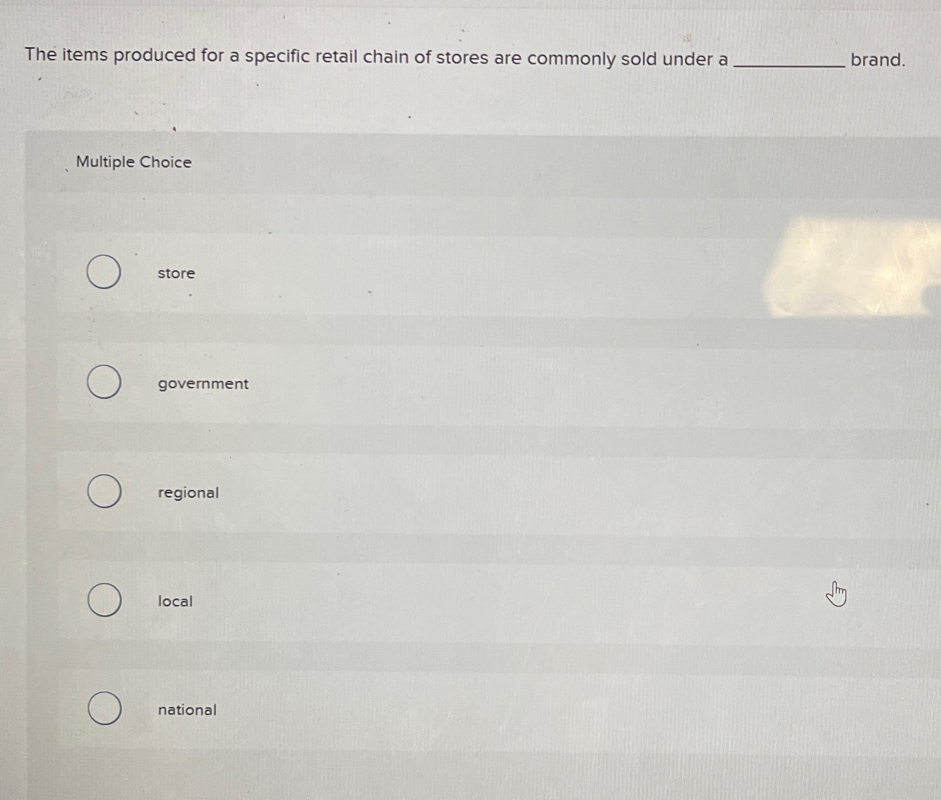 Solved The items produced for a specific retail chain of | Chegg.com