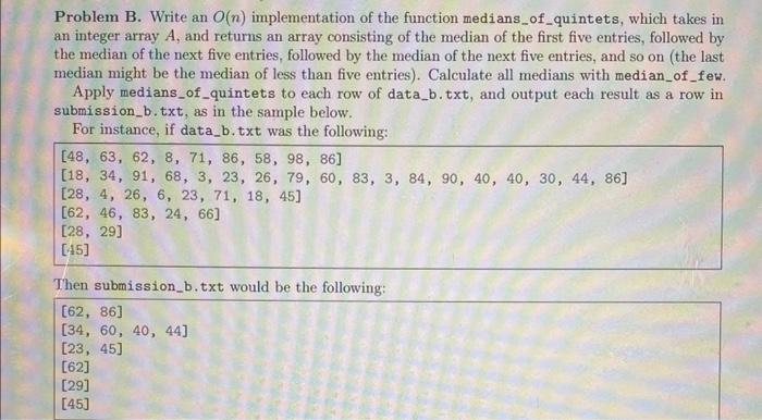 Solved Problem D. Let quickselect be the function which | Chegg.com