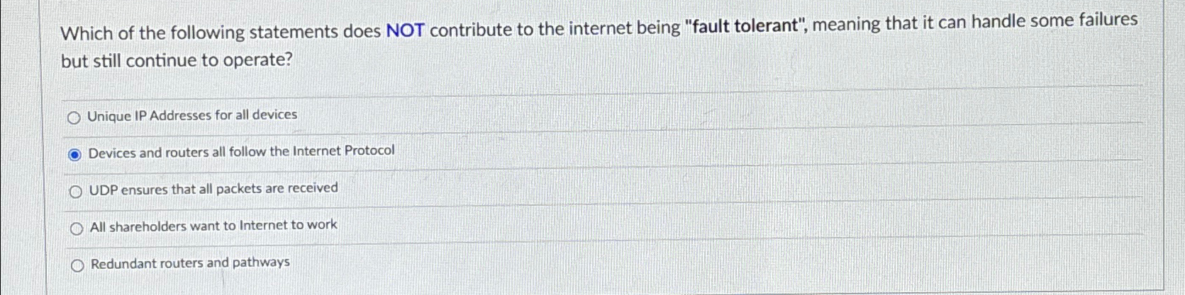 Solved Which of the following statements does NOT contribute | Chegg.com