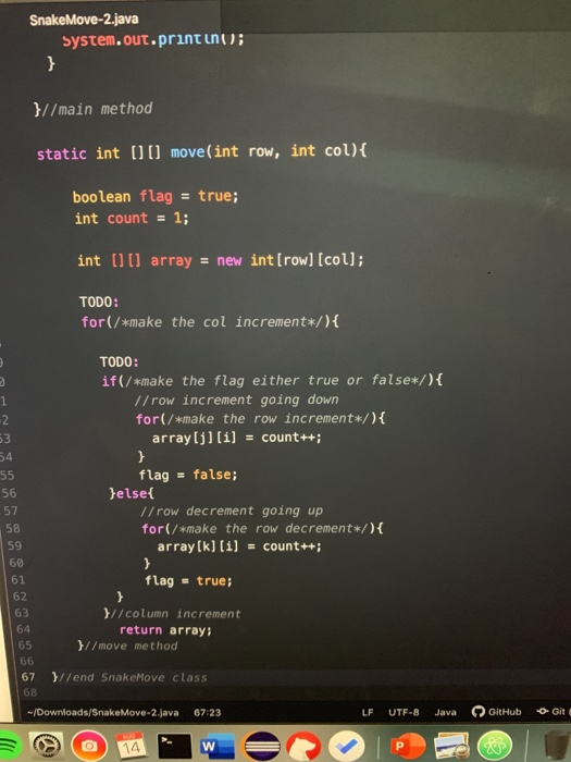 Solved Language Java Finish Assignment Using Following Code Filling 7551
