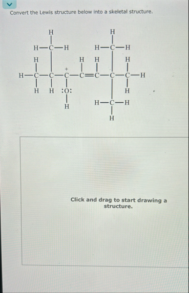 Solved Convert the Lewis structure below into a skeletal | Chegg.com