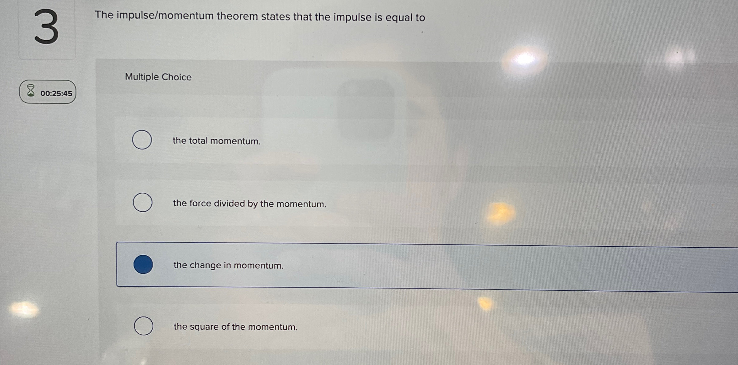 Solved 3the Impulse Momentum Theorem States That The Impulse