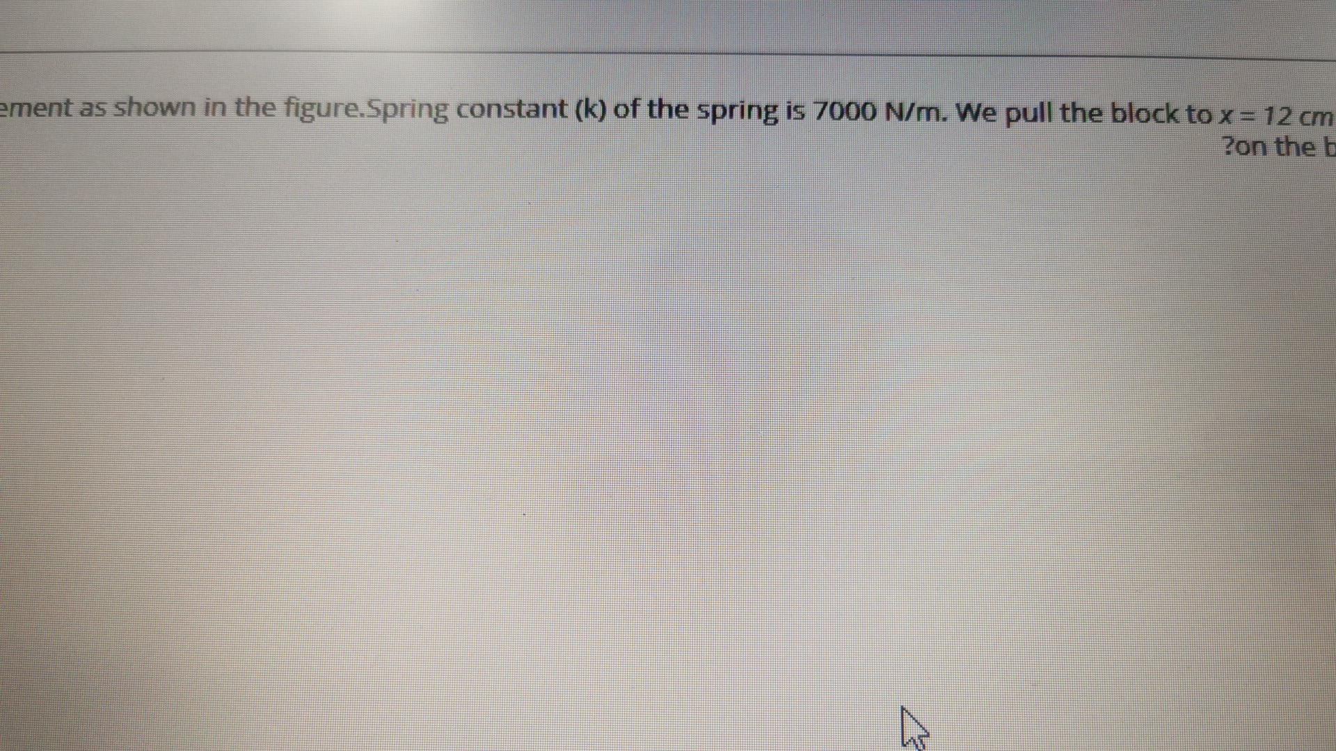 Solved A spring and block are in the arrangement as shown in | Chegg.com