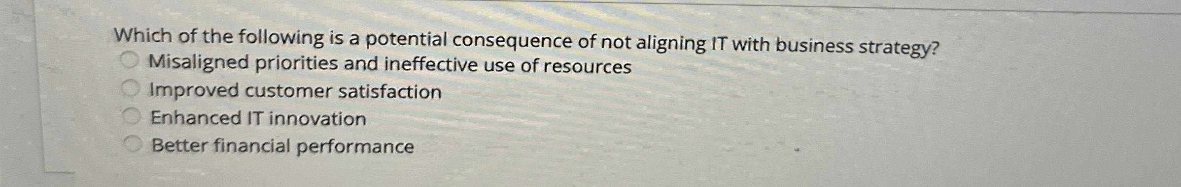 Solved Which of the following is a potential consequence of | Chegg.com