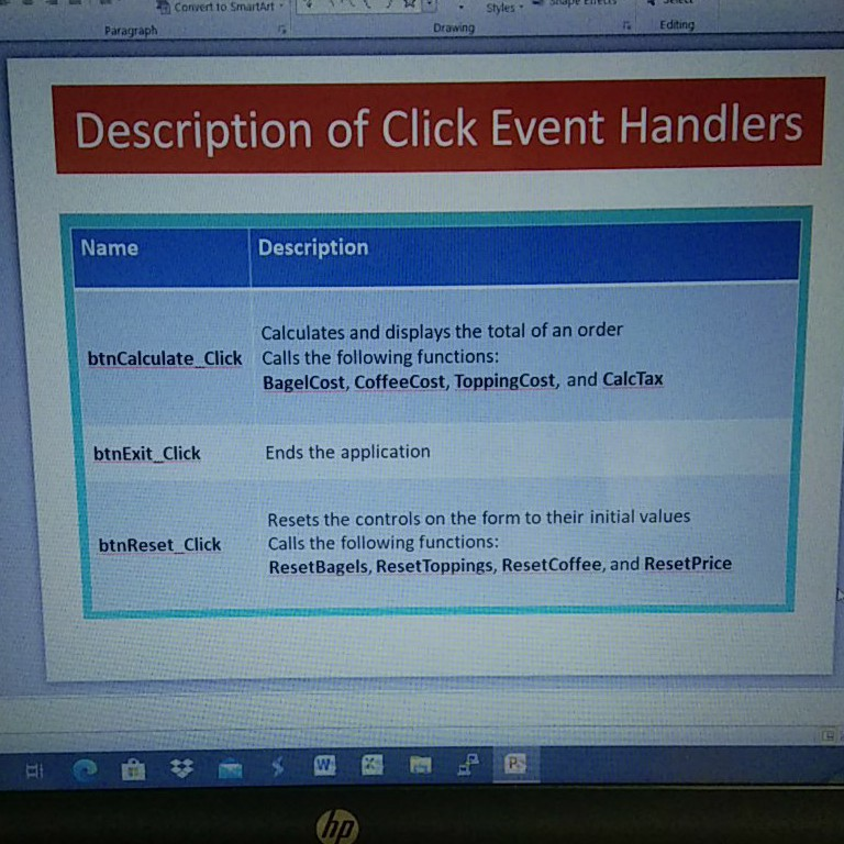 Solved First GUI Assignment Sheridan Bagel and Coffee Price | Chegg.com