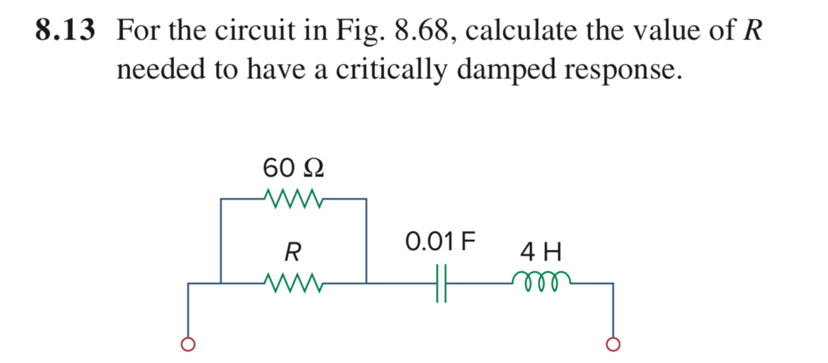 Solved 8.13 ﻿For the circuit in Fig. 8.68, ﻿calculate the | Chegg.com