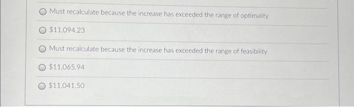 Solved Using the Sensitivity Output below, if the RHS of | Chegg.com