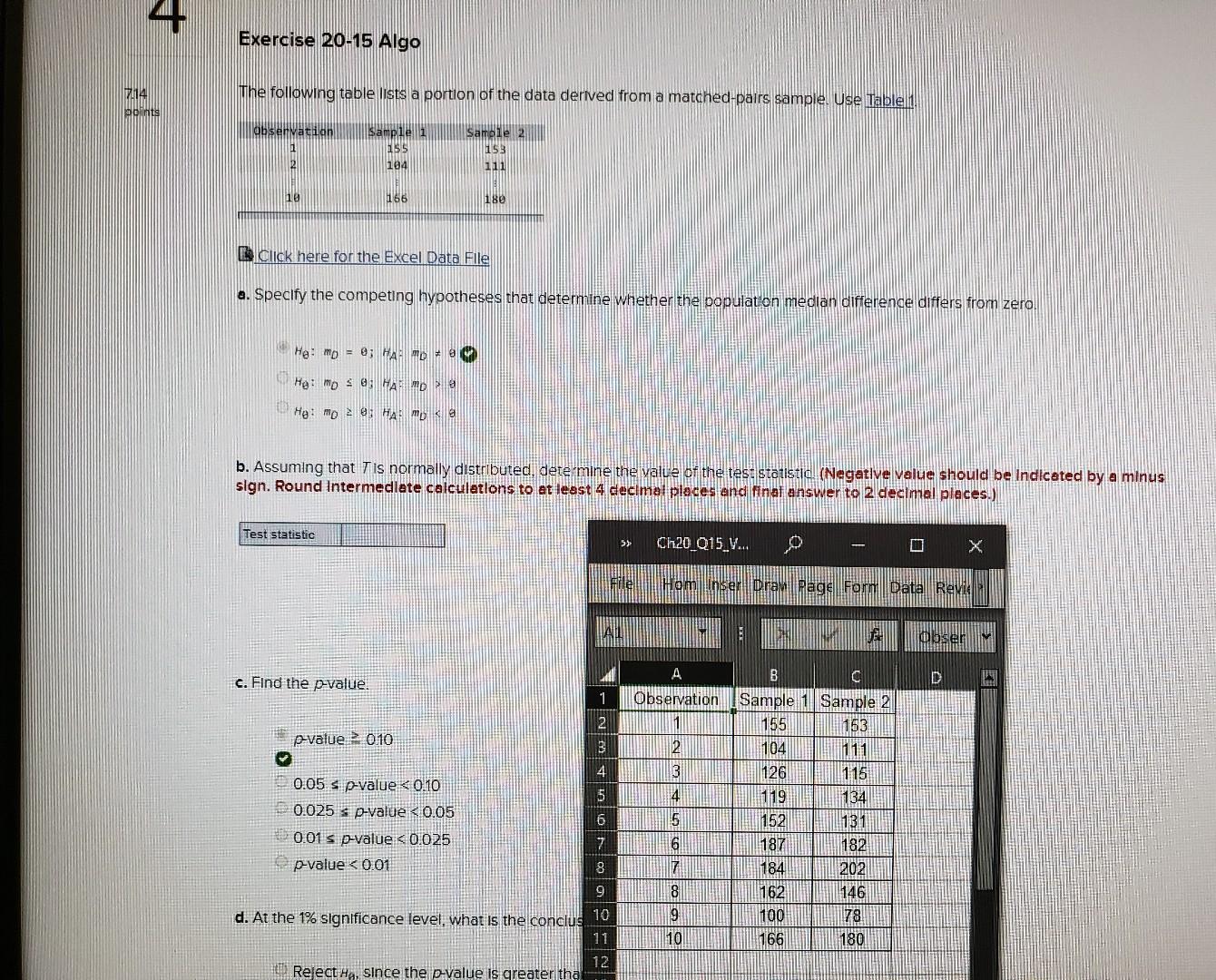 Solved 4 Exercise 20-15 Algo The following table lists a | Chegg.com