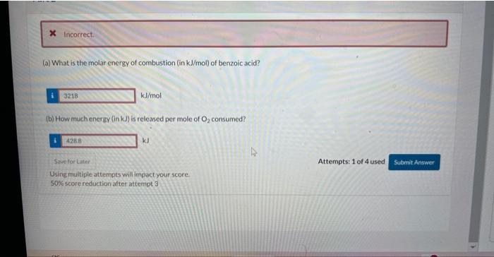 Solved Please Solve Part A And B When 1350 G Of Benzoic