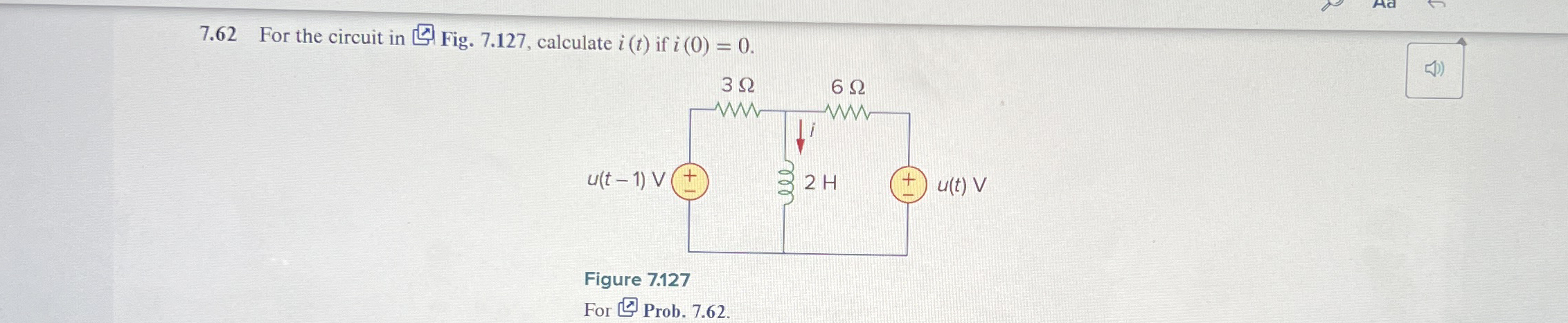 Solved 7.62 ﻿For the circuit in Fig. 7.127, ﻿calculata i | Chegg.com