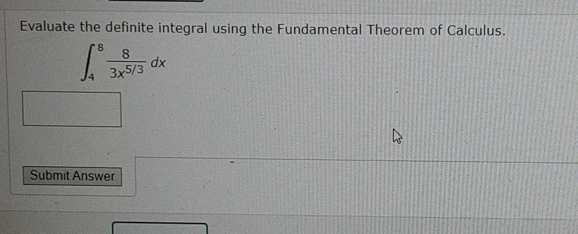 Solved Evaluate the definite integral using the Fundamental | Chegg.com