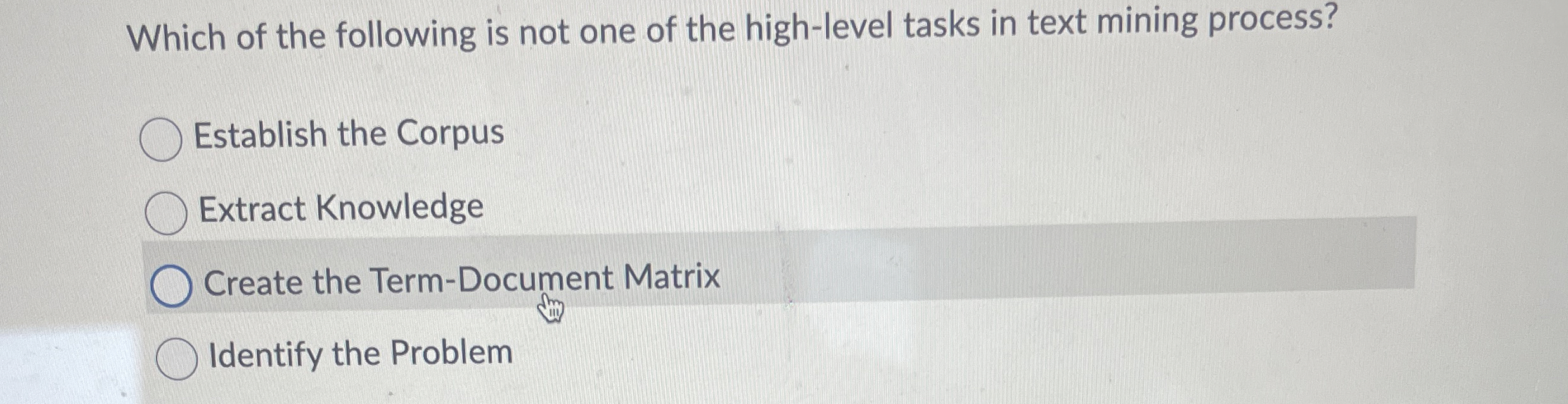 Solved Which of the following is not one of the high-level | Chegg.com